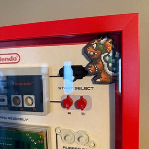 NES Controller Diorama – 40-year Anniversary Retro Wall Art in Red A4 ...