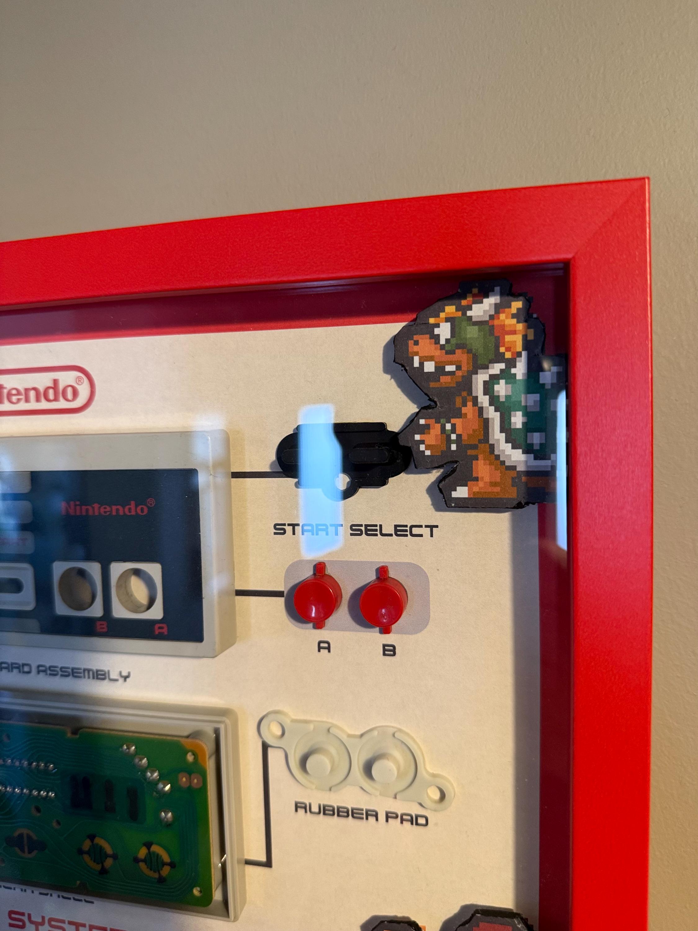 NES Controller Diorama – 40-year Anniversary Retro Wall Art in Red A4 ...