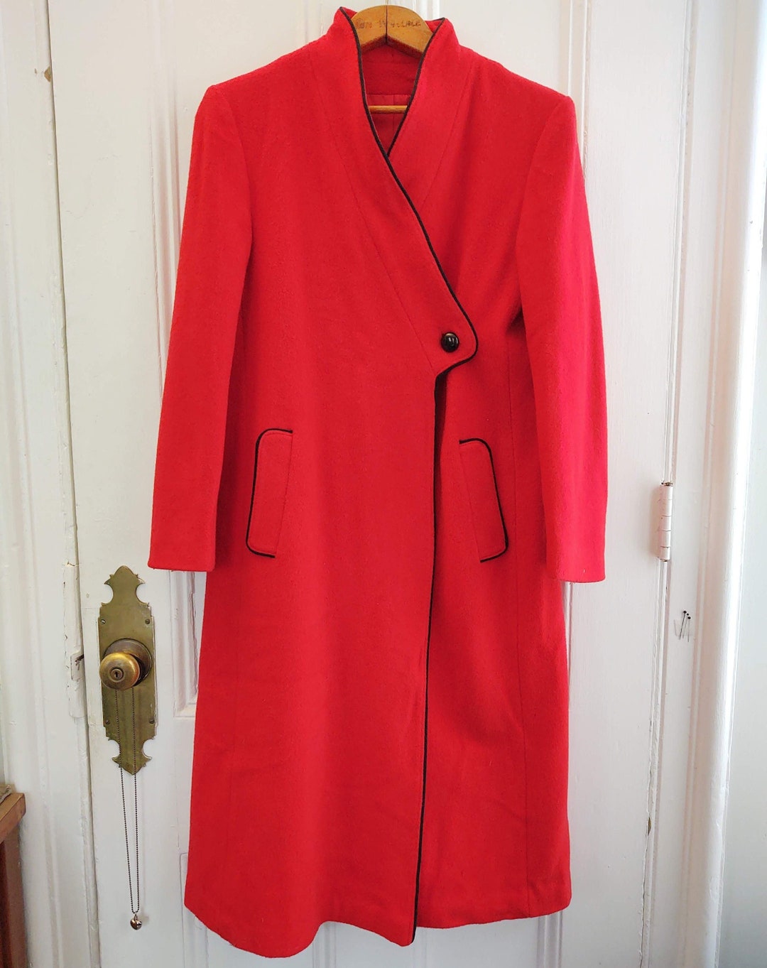 Eighties Red Satin Lined Coat 1980s - Etsy