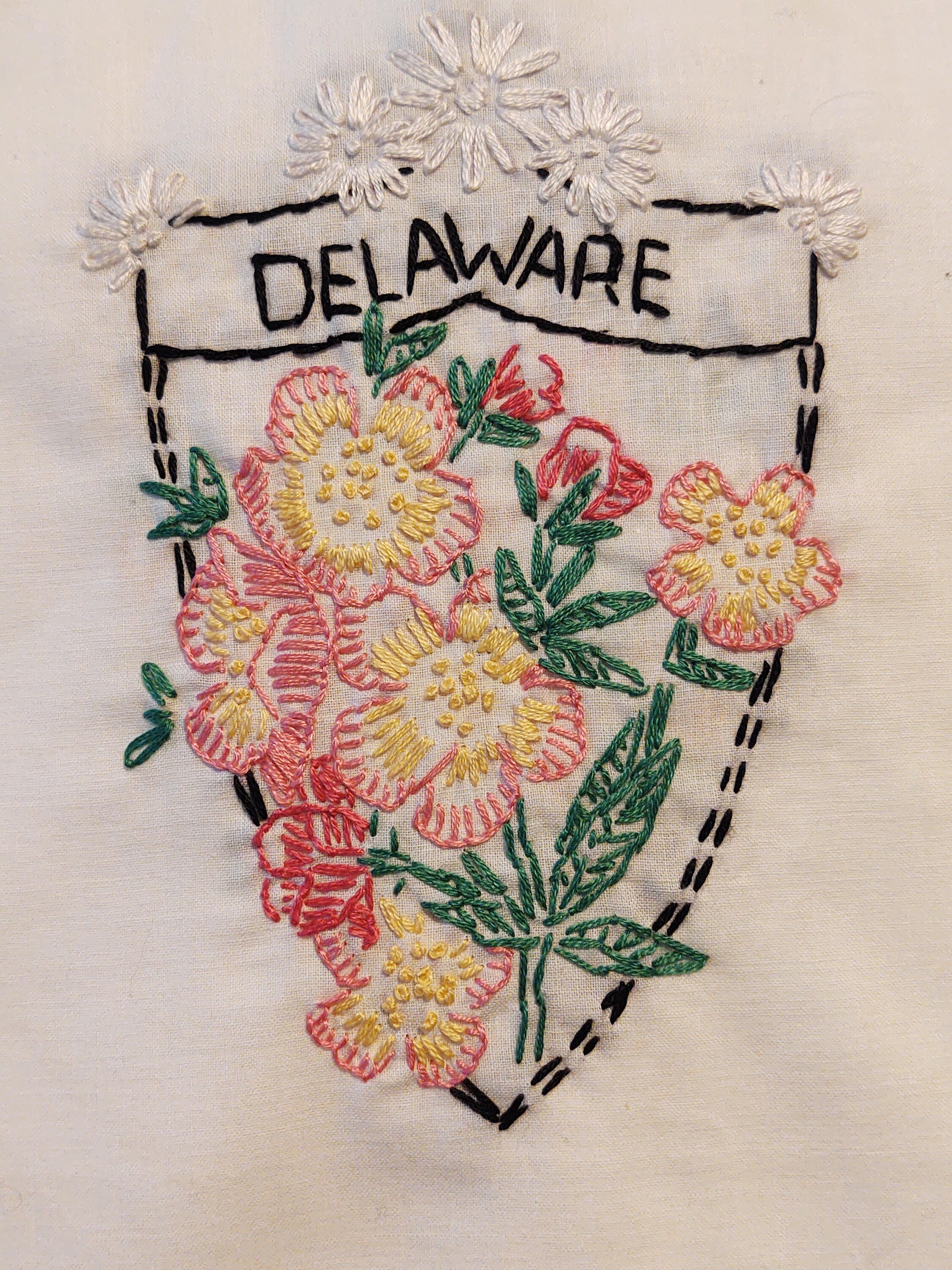 Hand Embroidered State Flower Patch, Quilt Block - [your State] - Etsy