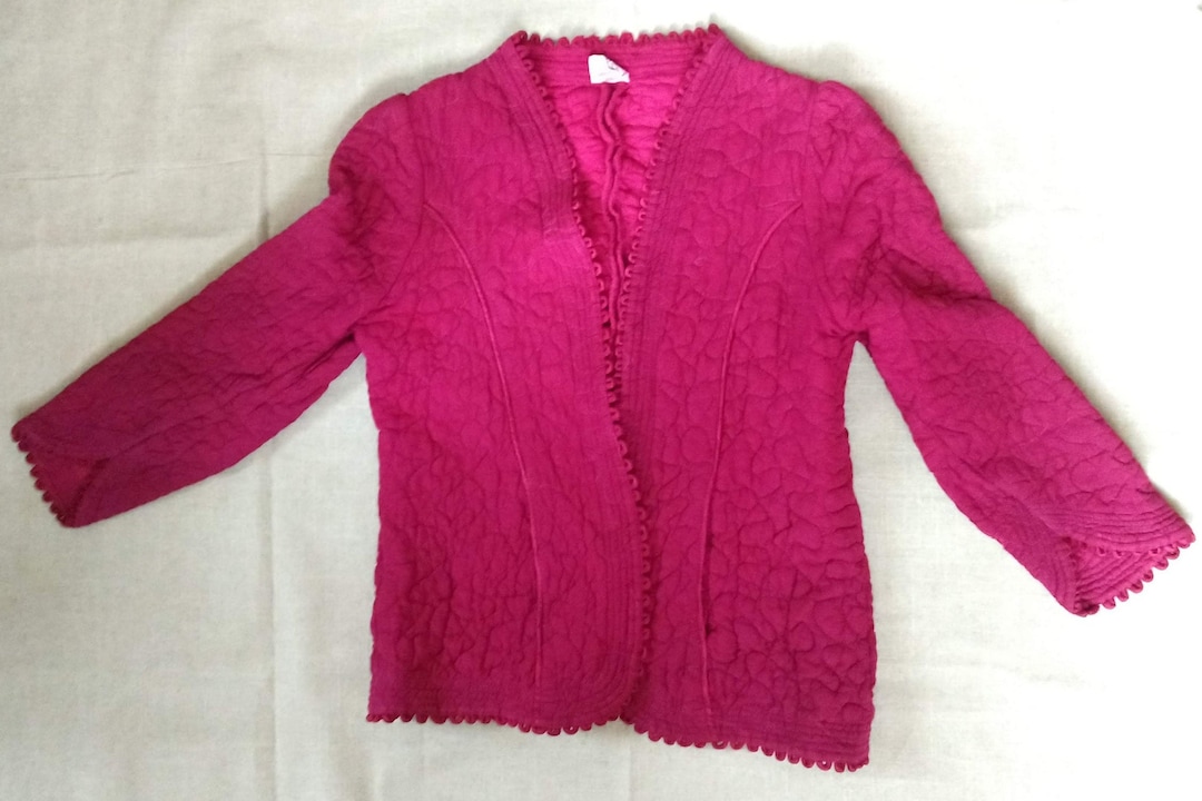 Vintage Berry Red Quilted Jacket Phool London New York Medium - Etsy