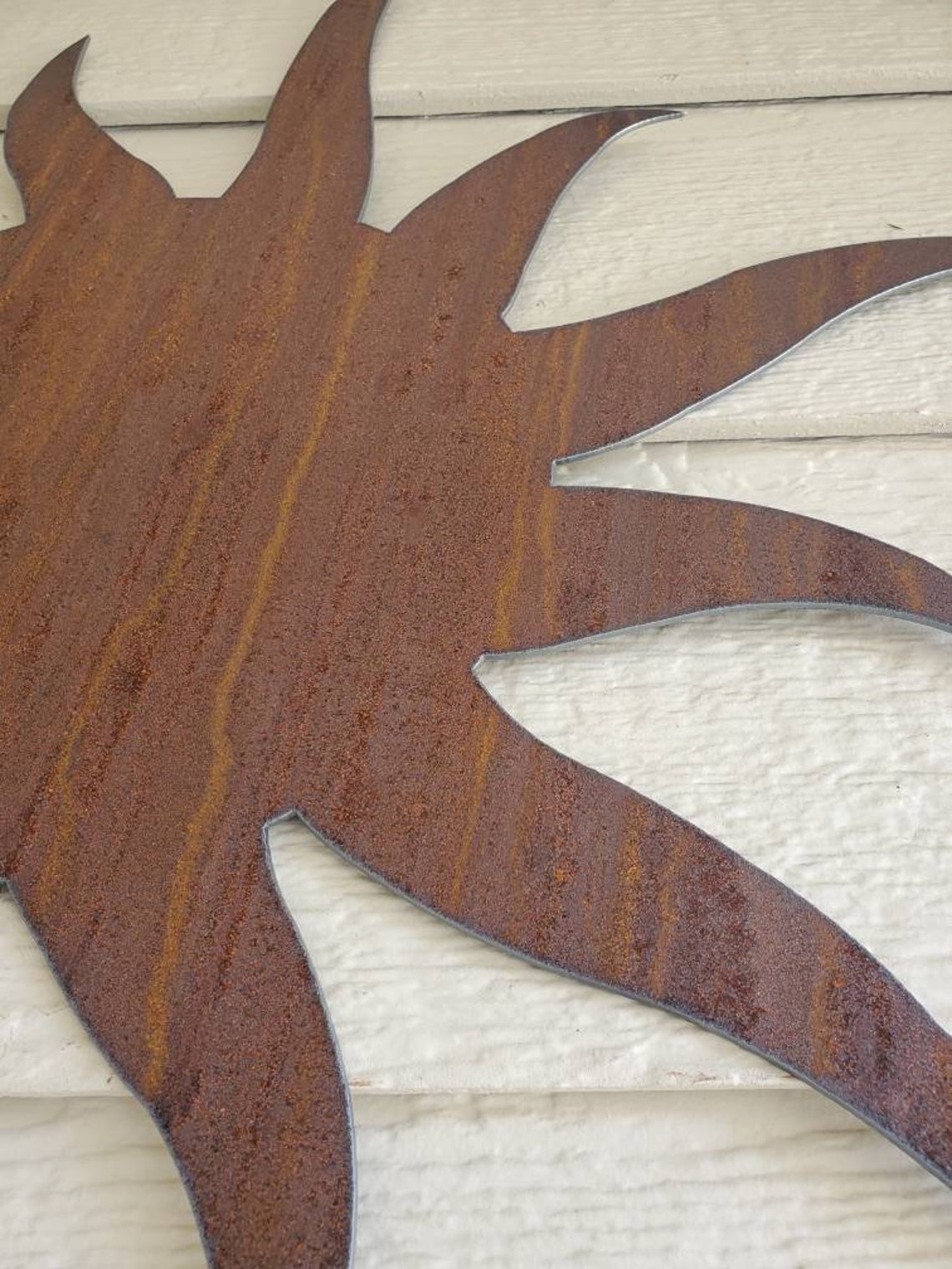 Let the Sun Shine Wall Decor 24" Rustic Metal Sun Recycled Steel Sun ...