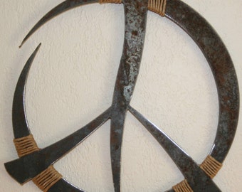 Peace Sign Symbol Metal Wall Art Home Decor Handmade - Etsy