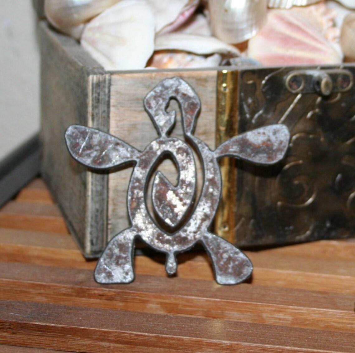 Pair of Custom Small Rustic Recycled Steel Turtles Hawaiian - Etsy