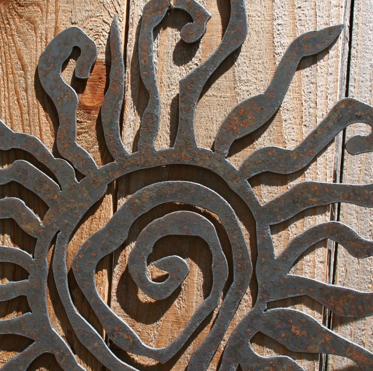 Rustic Sun Indoor/outdoor Wall Decor 30 Recycled Steel - Etsy