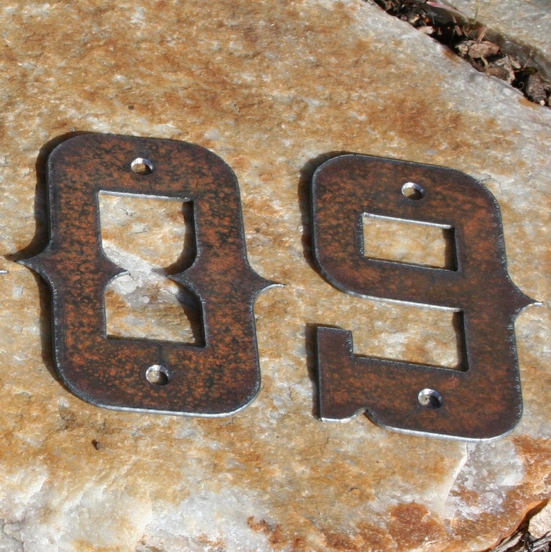 CUSTOM Metal Letters Western Rustic Steel Numbers Symbols 8 Inch Tall ...