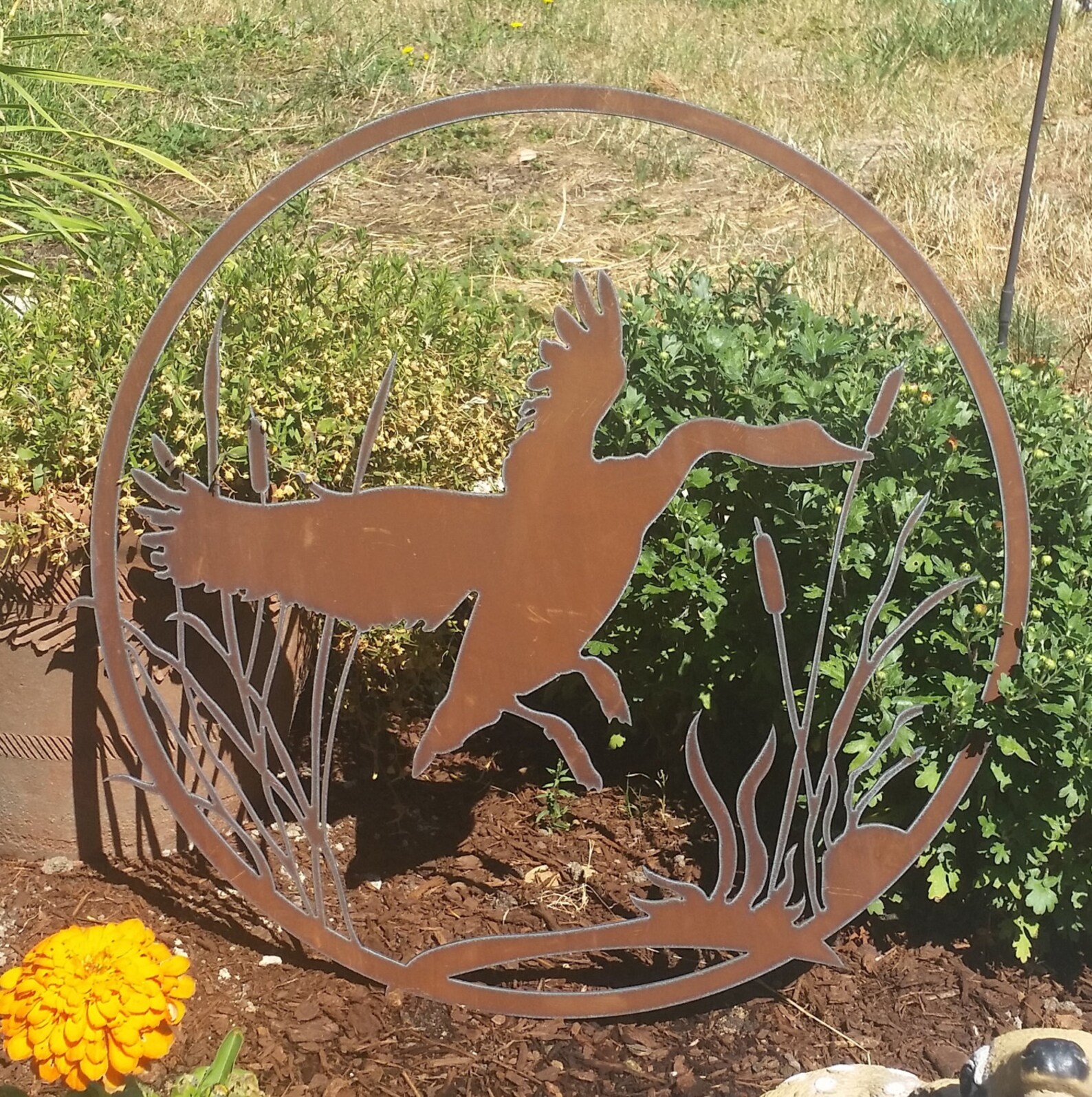 Geese 3 and Cattails Rustic Decor 18 Custom Garden Art - Etsy