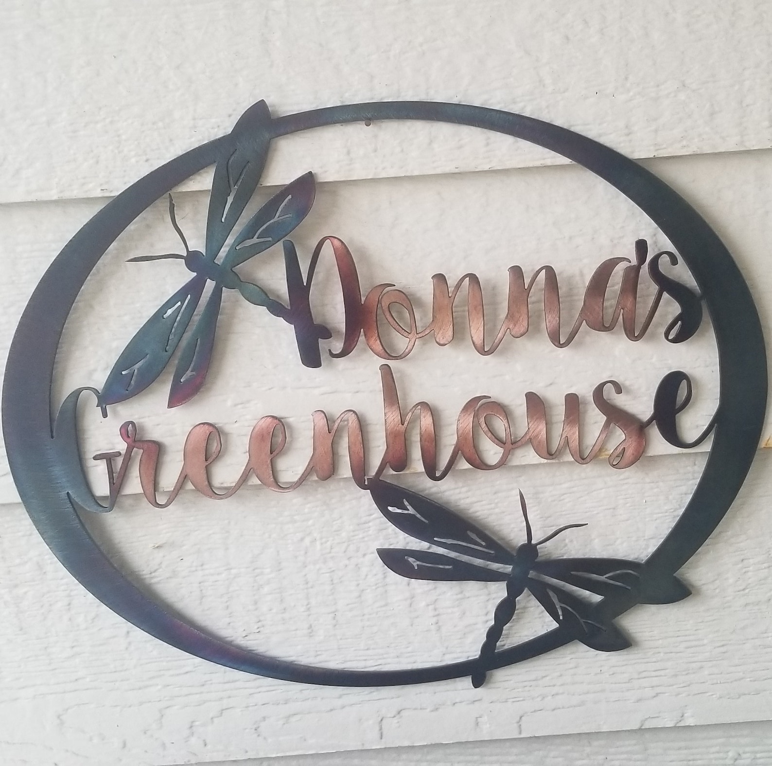 Welcome Dragonfly Rustic Accent Custom Welcome Heat Colored - Etsy