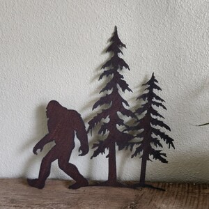 Elk Tree Metal Art Bear Deer Doe Moose Yeti Wall Decor Rustic Pine ...