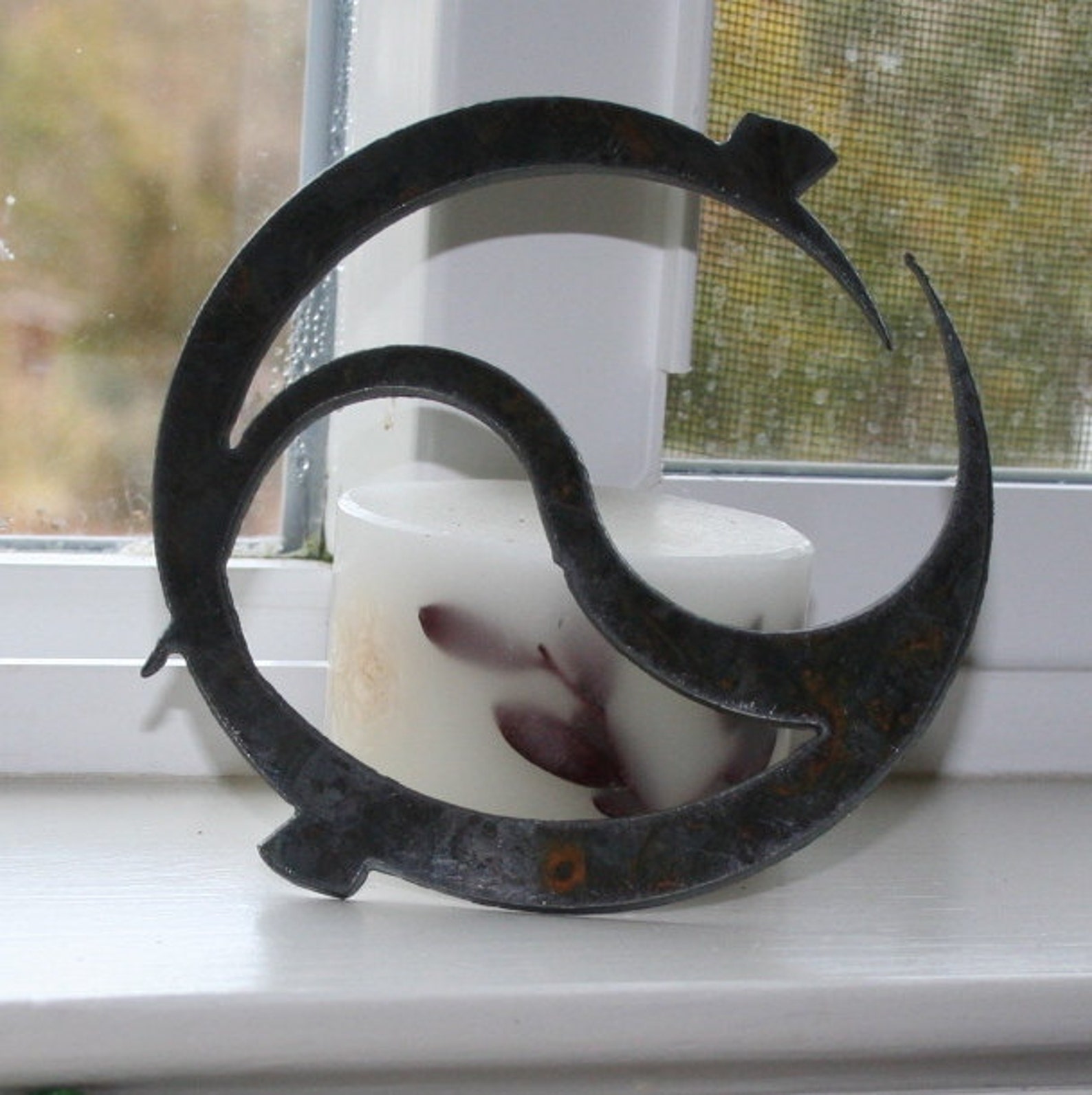 Rustic Yin Yang Custom Zen Metal Recycled Steel Yoga Spiritual - Etsy