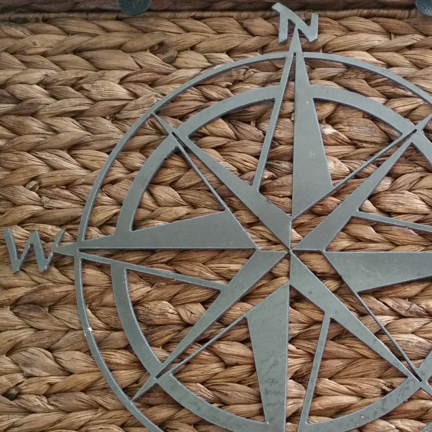 Rustic Nautical Compass Recycled Metal Art 12 Inch - Etsy