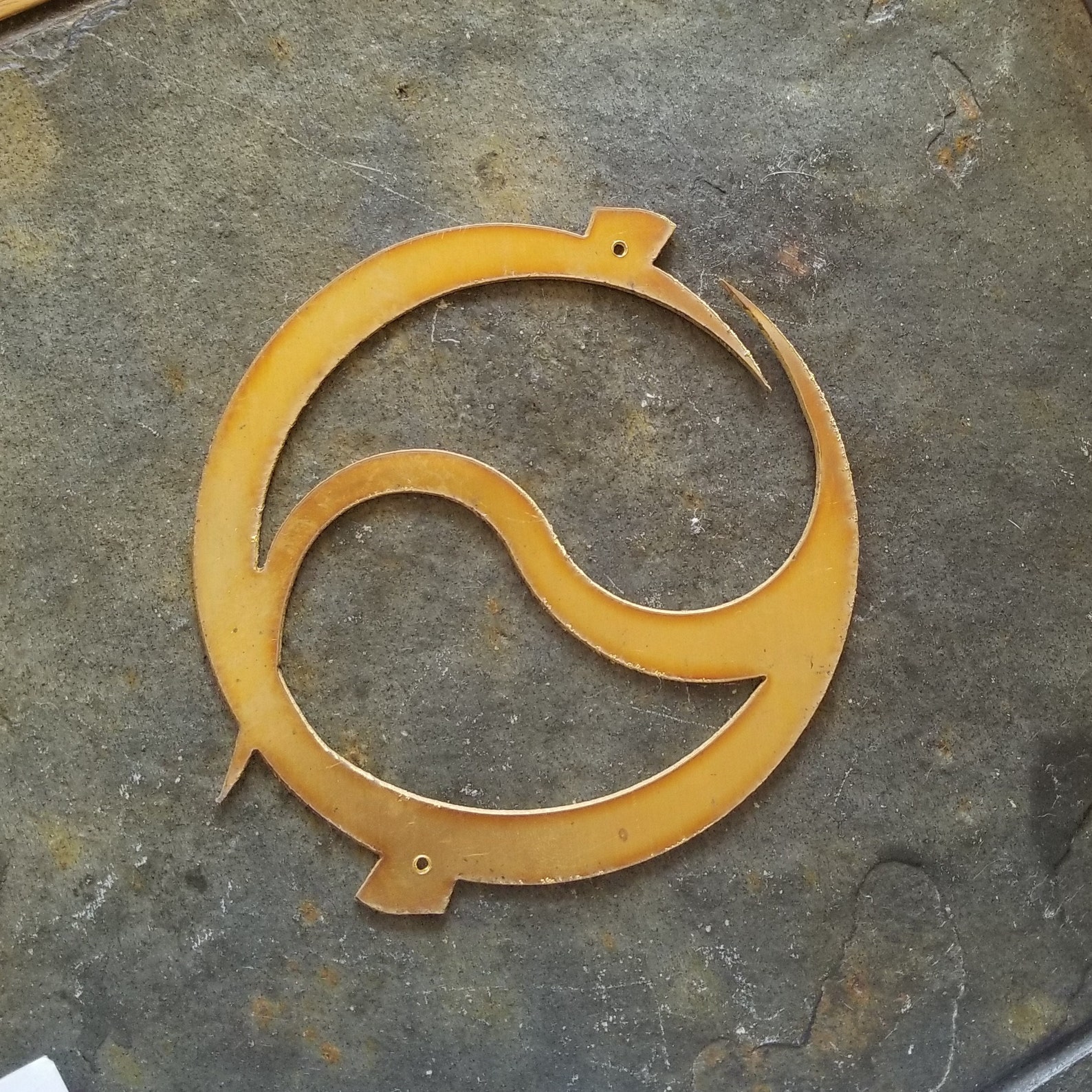 Rustic Yin Yang Custom Zen Metal Recycled Steel Yoga Spiritual - Etsy