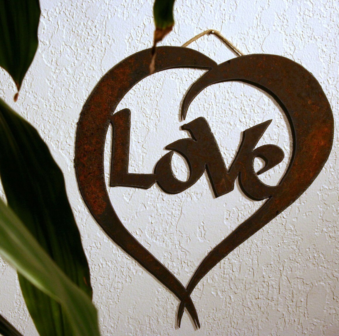 LOVE Rustic Heart Wall Decor Custom Recycled Steel Heart Rusty Heart - Etsy