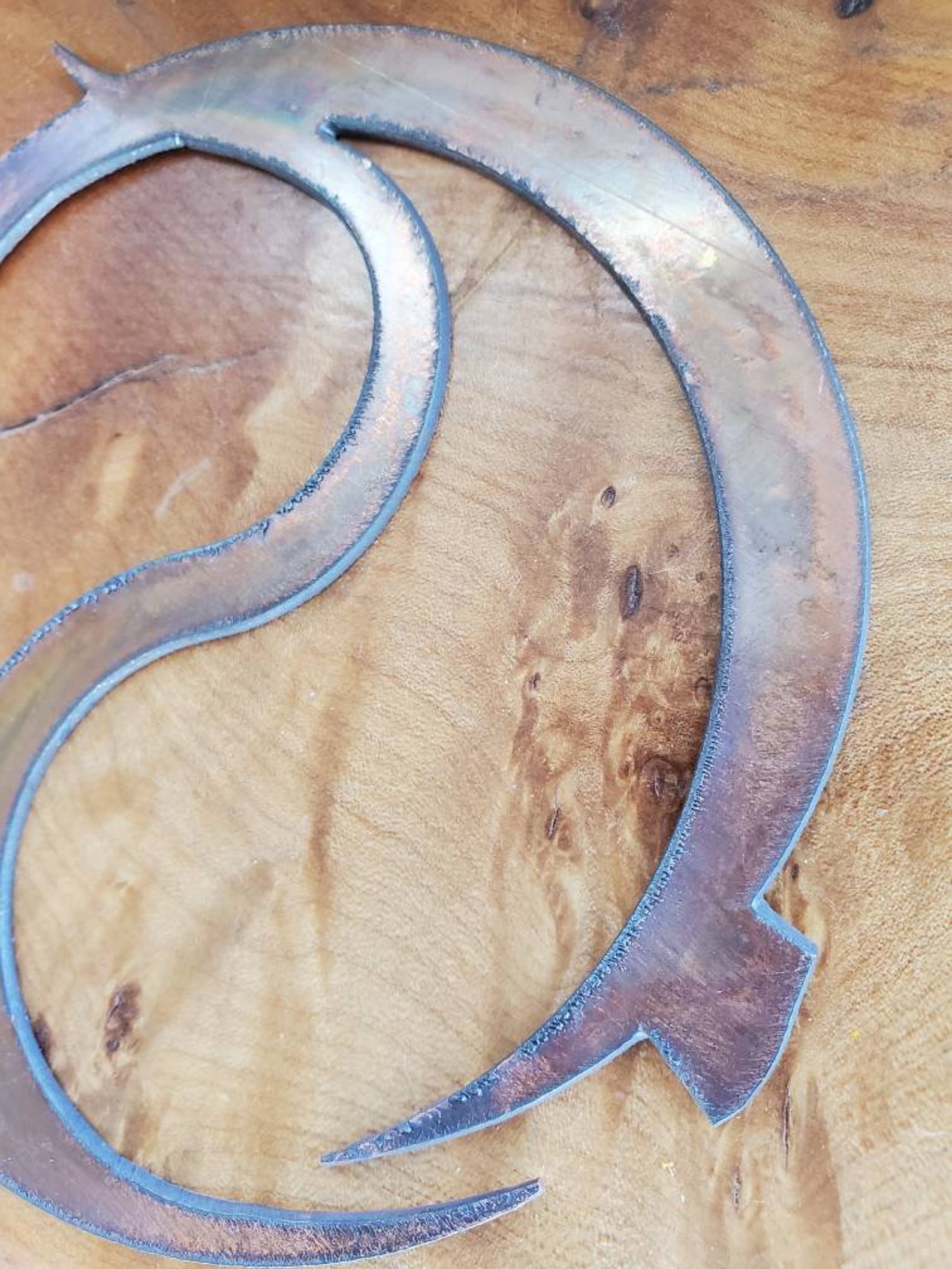 Rustic Yin Yang Custom Zen Metal Recycled Steel Yoga Spiritual | Etsy