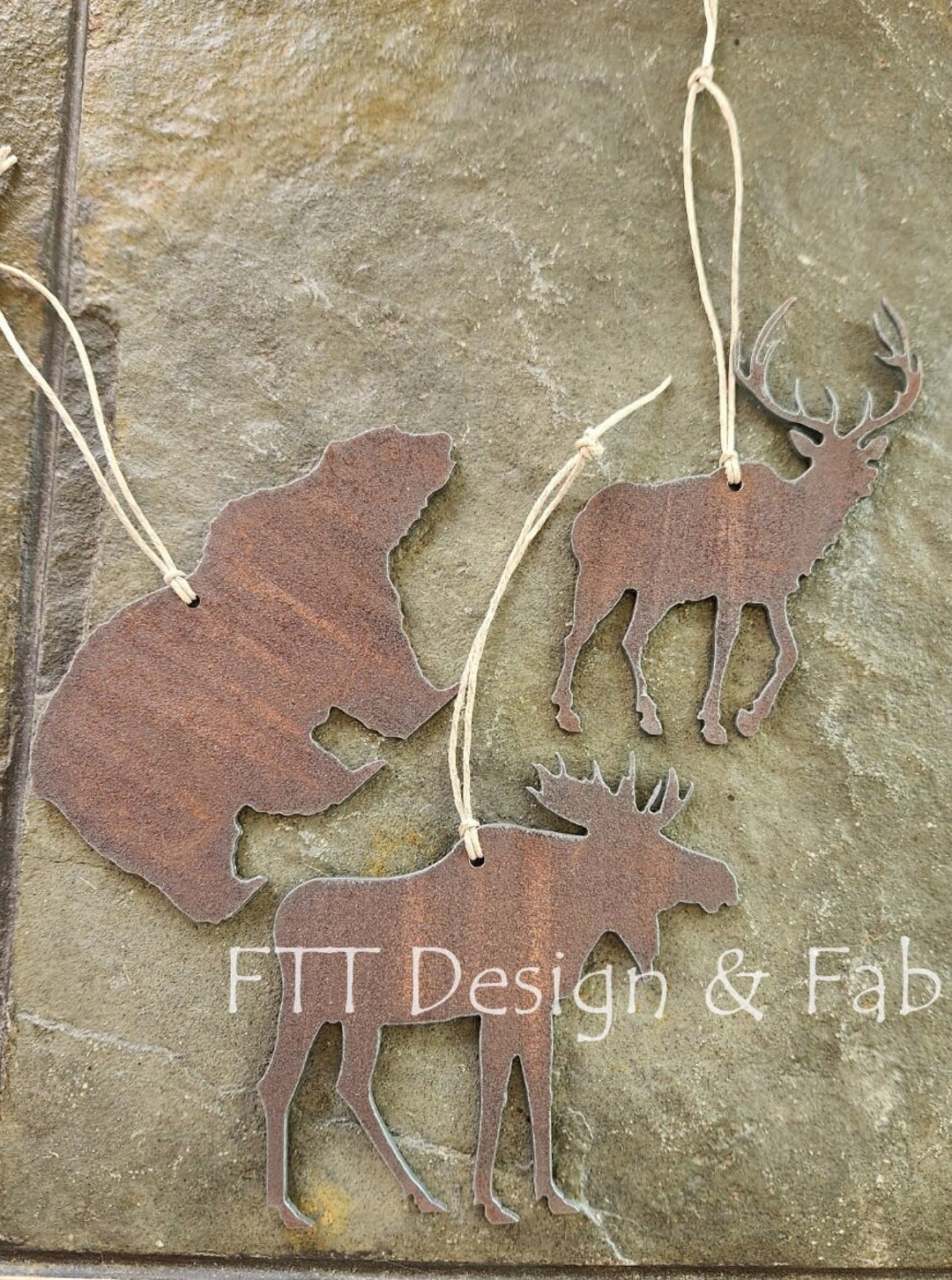 Big Foot Set of 3 Iron Steel Woodlands Ornaments Tree Ornaments Custom ...