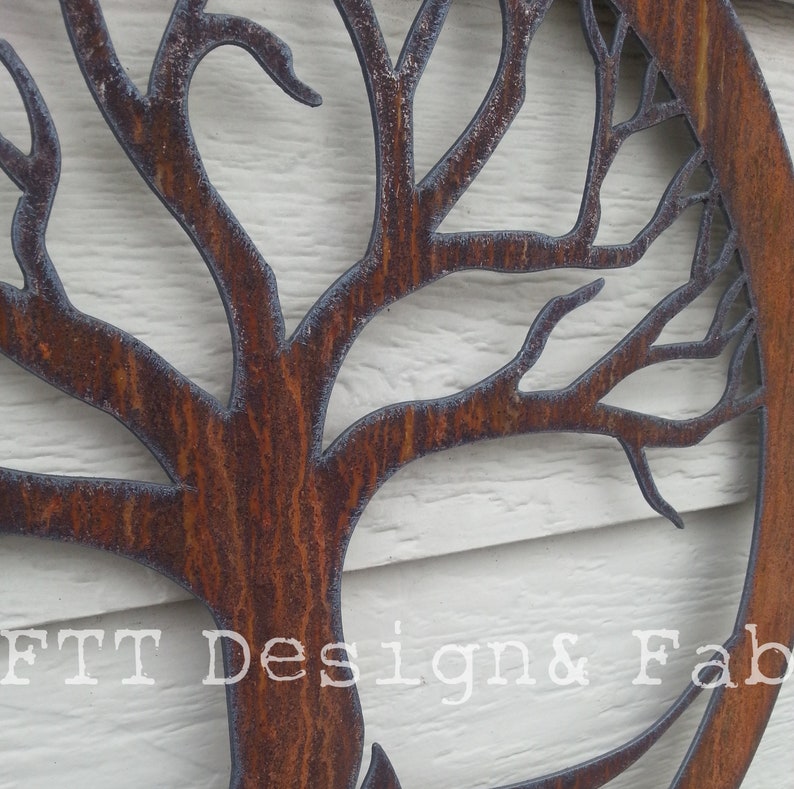 Rustic Tree of Life Recycled Metal Art 18 Inch - Etsy