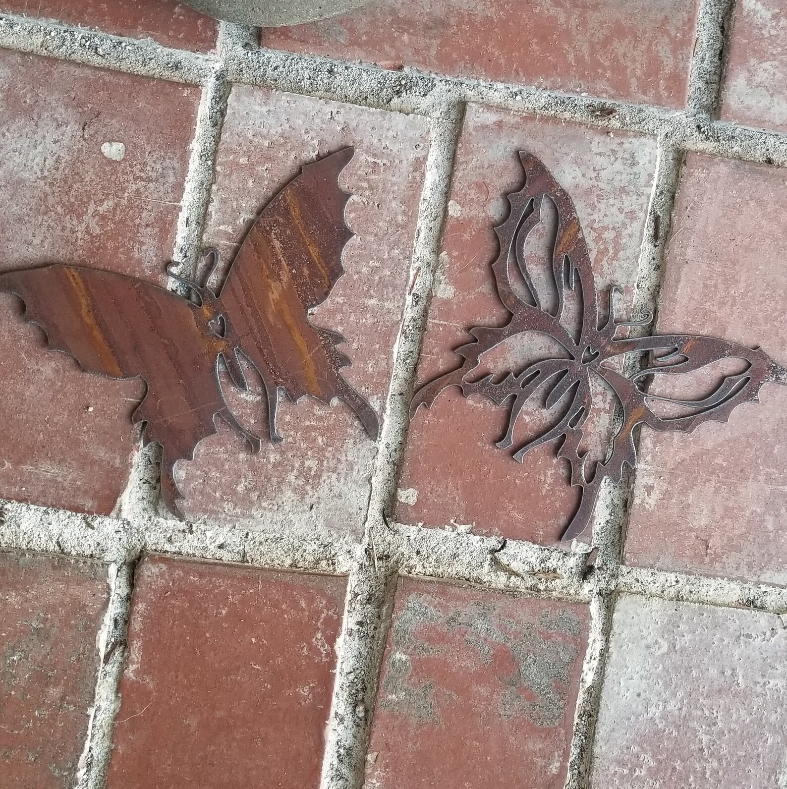 Rustic Butterfly Wall Decor Set of 2 Recycled Steel Custom Butterflies ...