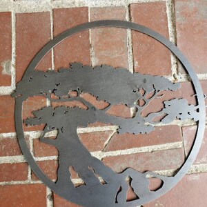 Rustic Bonsai Tree Recycled Metal Art 9 Inch Custom Steel Asian ...