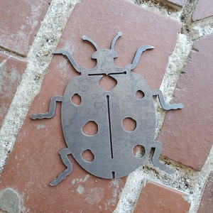 Custom Rustic Ladybug Recycled Steel Lady Bug Custom Garden Art Beetles ...