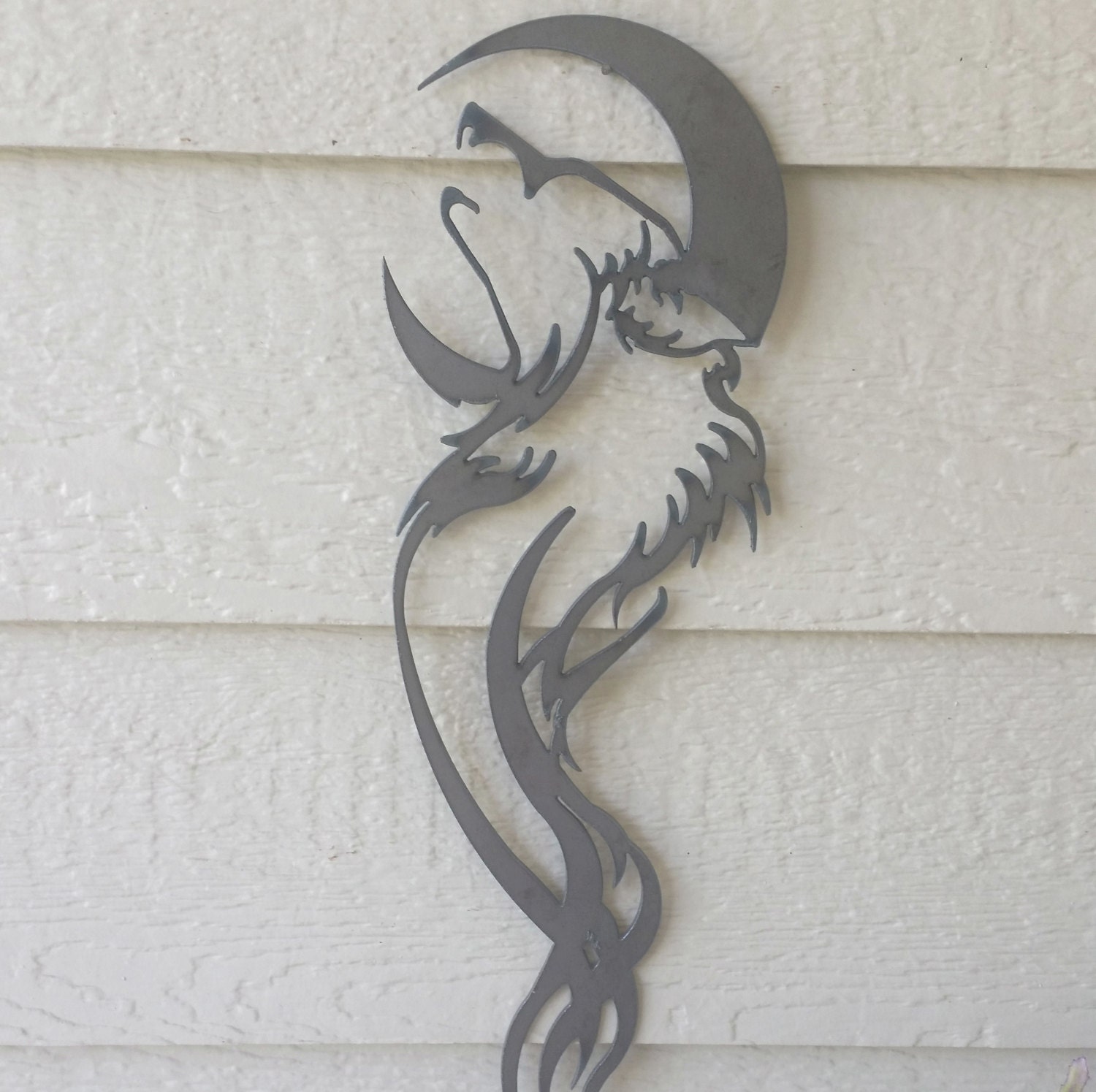 Tribal Wolf Wall Art Recycled Steel Wolf Indoor Outdoor Art - Etsy