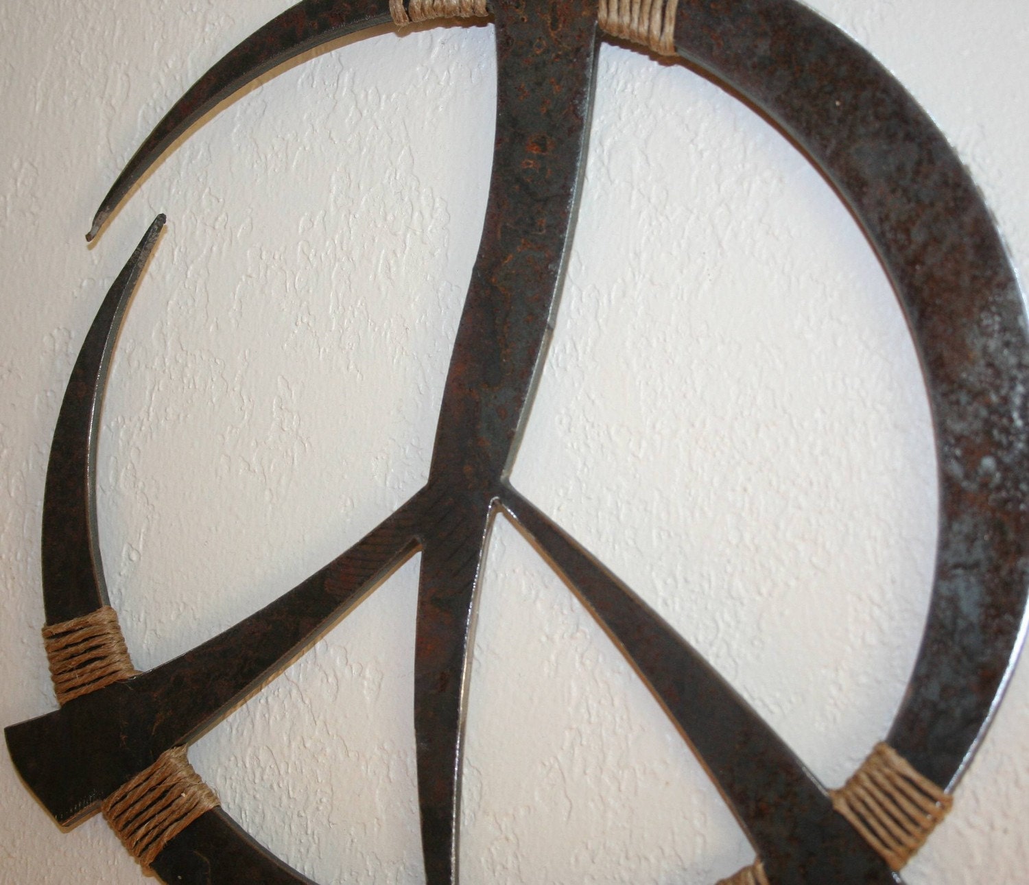 Rustic Metal Peace Sign Wall Decor 13 Custom Recycled - Etsy