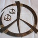 Rustic Metal Peace Sign Wall Decor 13" Custom Recycled Steel Peace Art ...