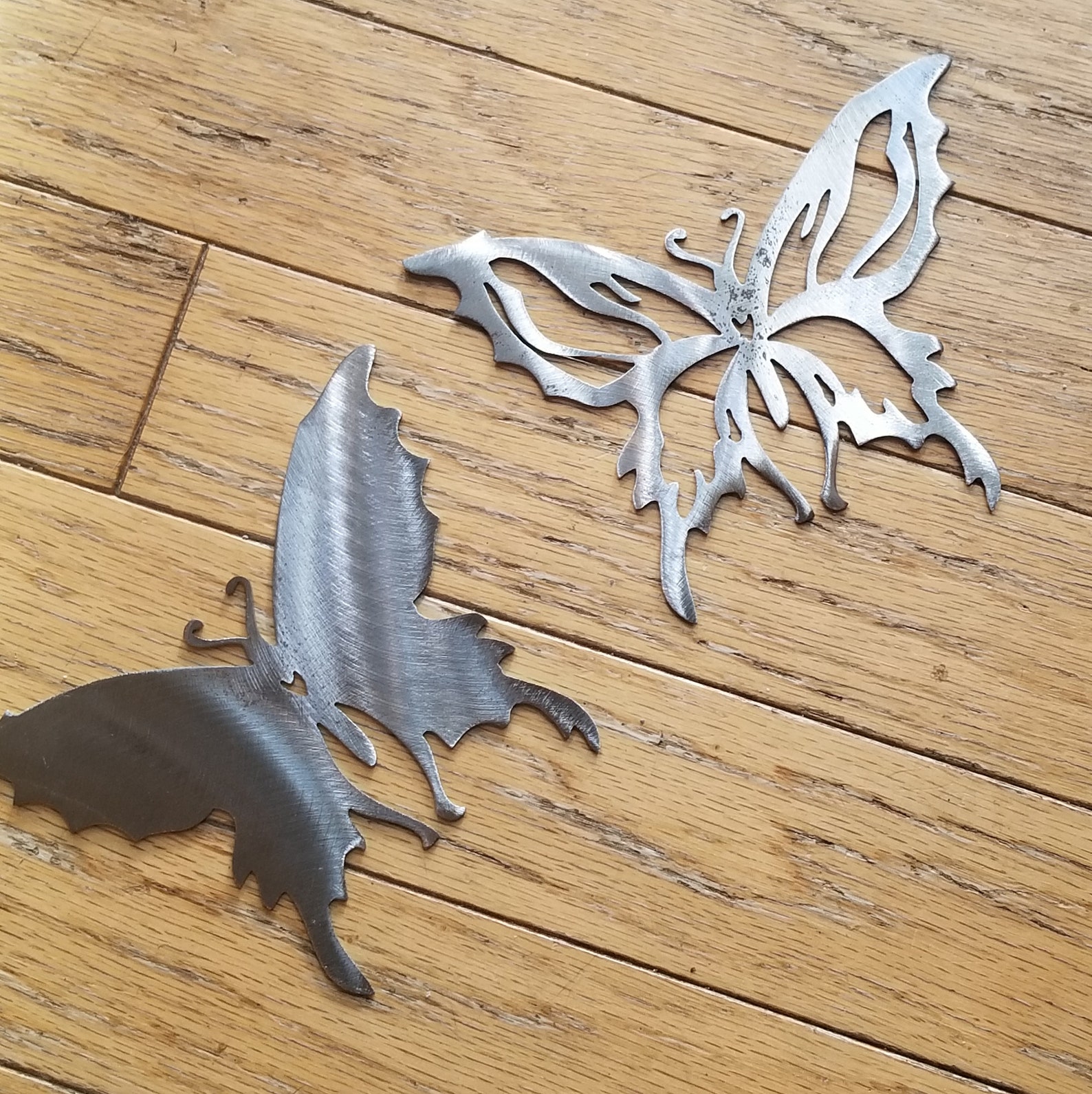 Rustic Butterfly Wall Decor Set of 2 Recycled Steel Custom Butterflies ...