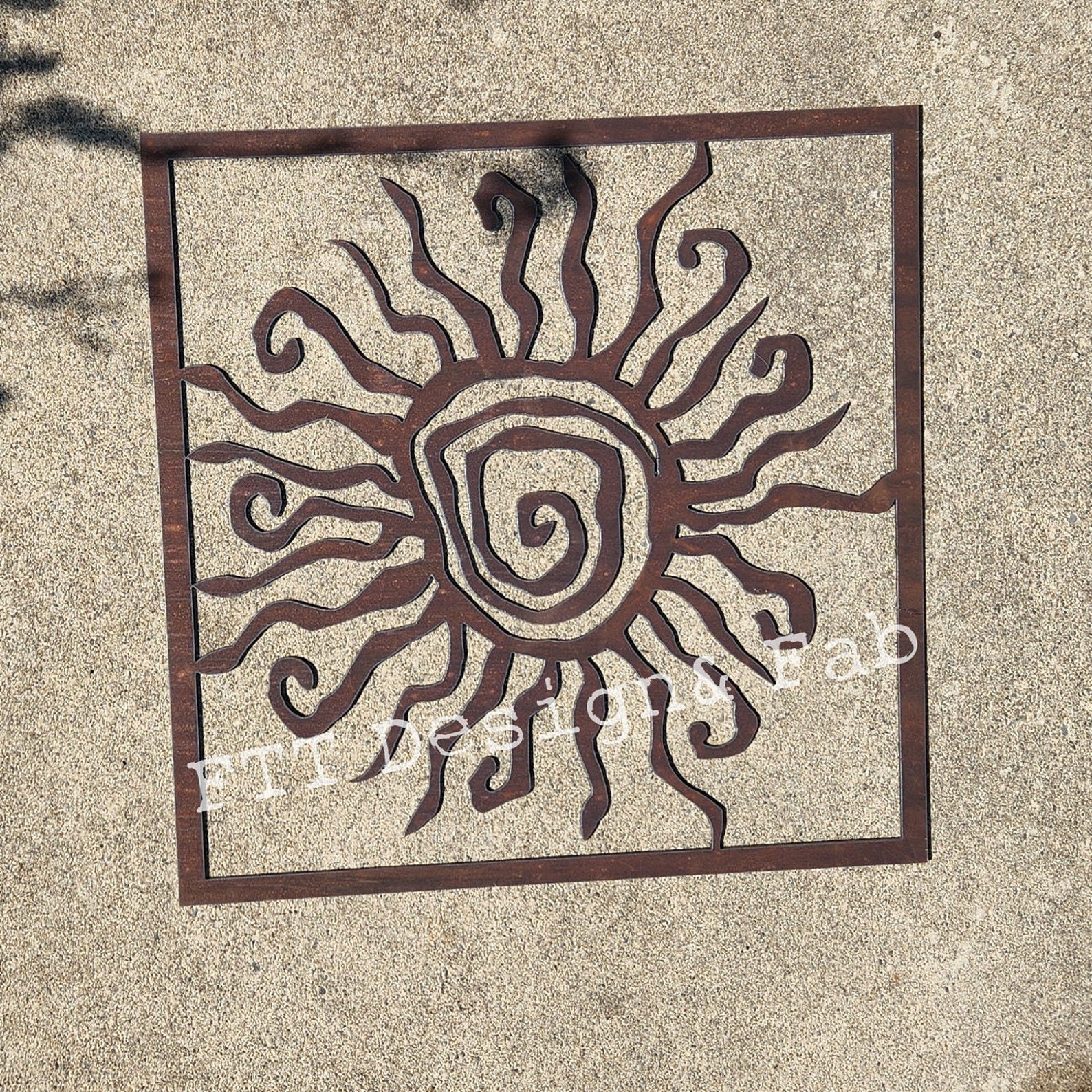 Rustic Sun Indoor/outdoor Wall Decor 30 Recycled Steel - Etsy