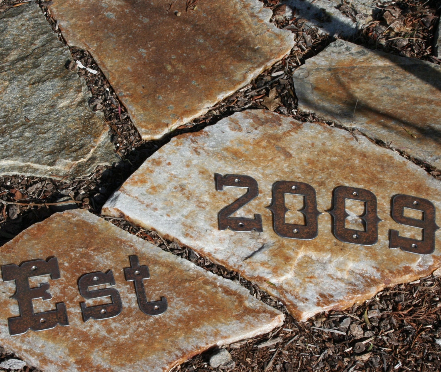 Rustic Custom Numbers Western Font Recycled Steel Custom Letters ...