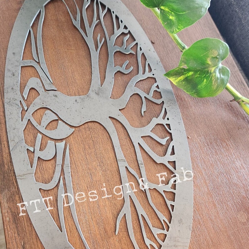 Rustic Horizontal Oval Tree of Life Recycled Metal Art Custom - Etsy