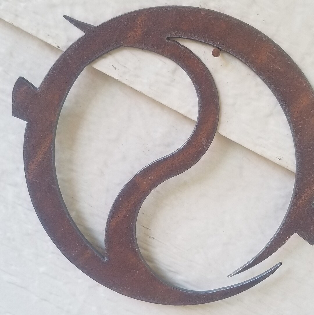 Rustic Yin Yang Custom Zen Metal Recycled Steel Yoga Spiritual Decor - Etsy