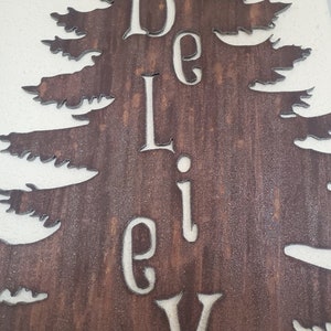 Rustic Believe Tree Recycled Metal Art Custom Steel Tree Wall Art - Etsy