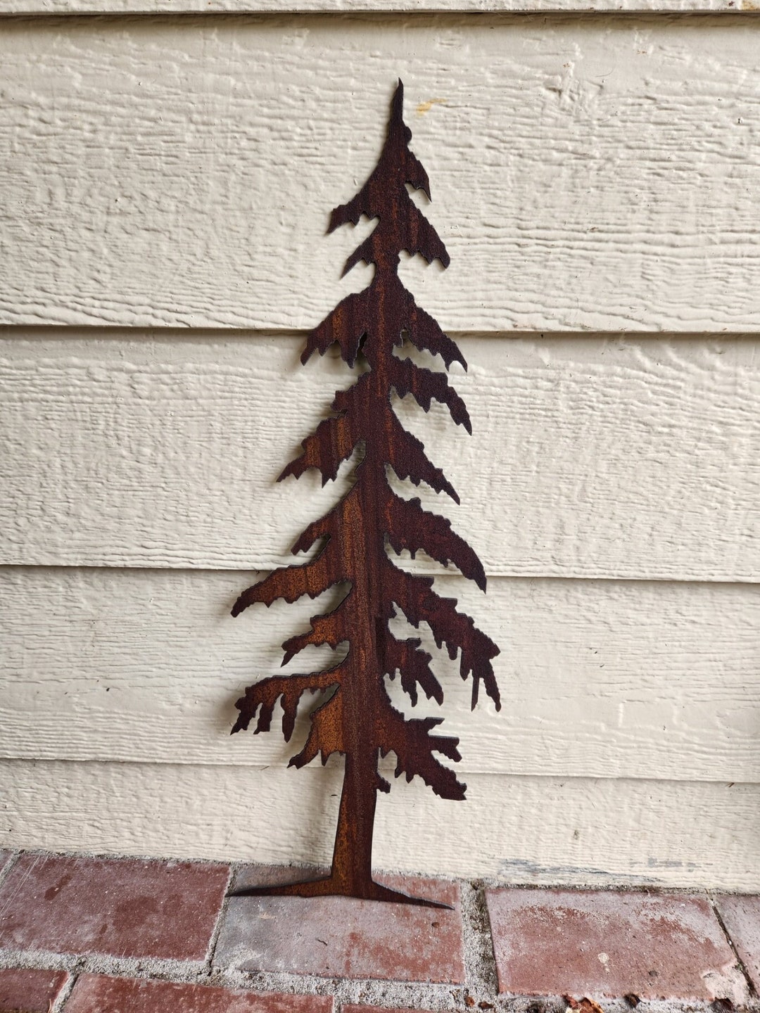 Rustic Pine Tree Steel Art Cabin Decor Woods Metal Art Custom - Etsy