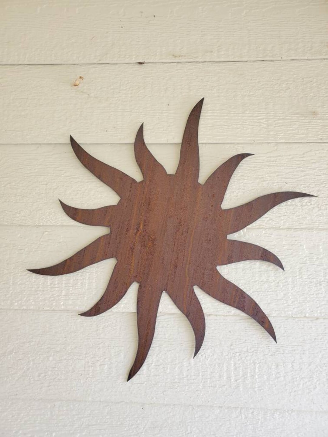Let the Sun Shine Wall Decor 24" Rustic Metal Sun Recycled Steel Sun ...