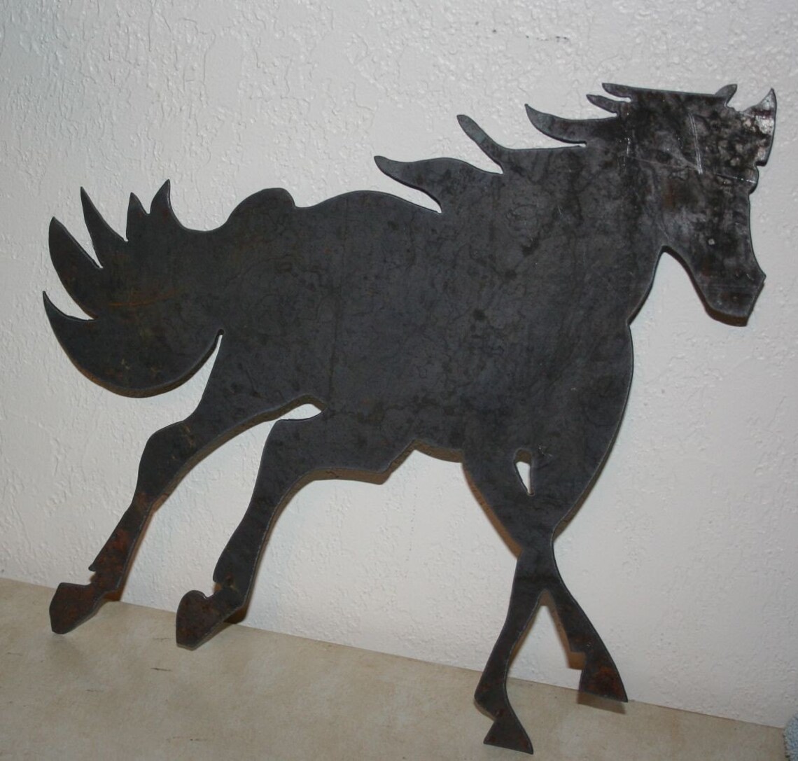 Rustic Horse Silhouette Recycled Steel Horse Custom Equestrian | Etsy