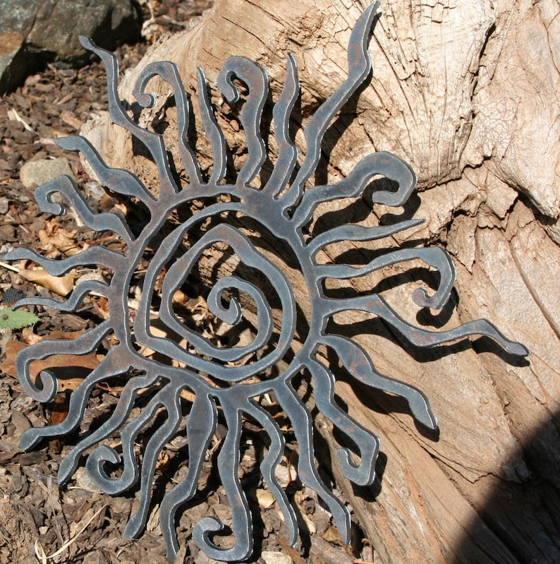 Rustic Sun Wall Decor 24 Recycled Steel Custom SUN Metal - Etsy UK
