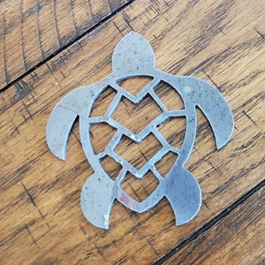Set of 2 Rustic Turtles Large Recycled Metal Custom Tortoise Hawaiian ...