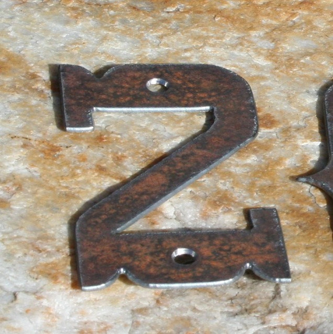Rustic Custom Numbers Western Font Recycled Steel Custom Letters ...