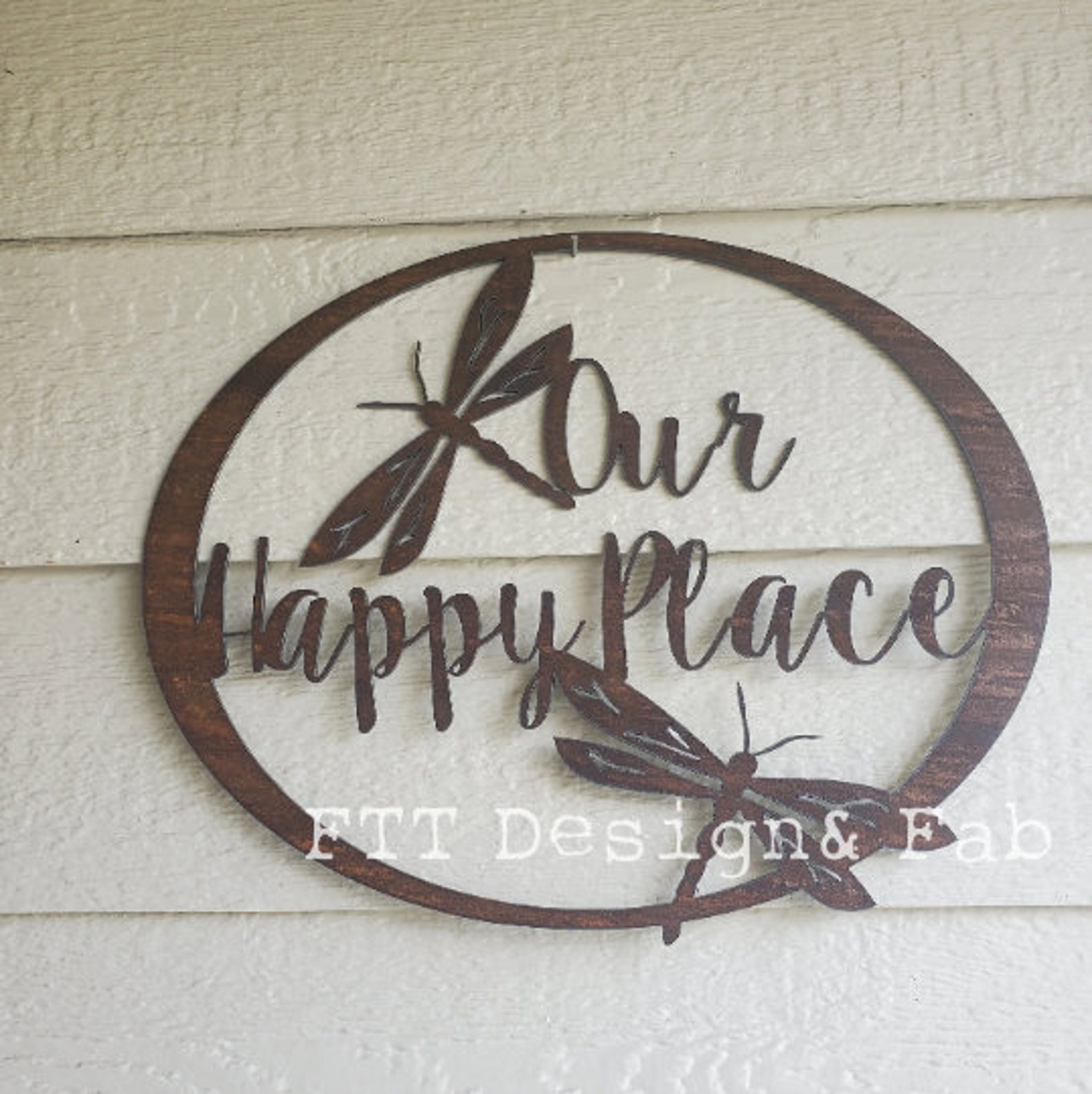 Welcome Dragonfly Rustic Accent Custom Welcome Heat Colored - Etsy