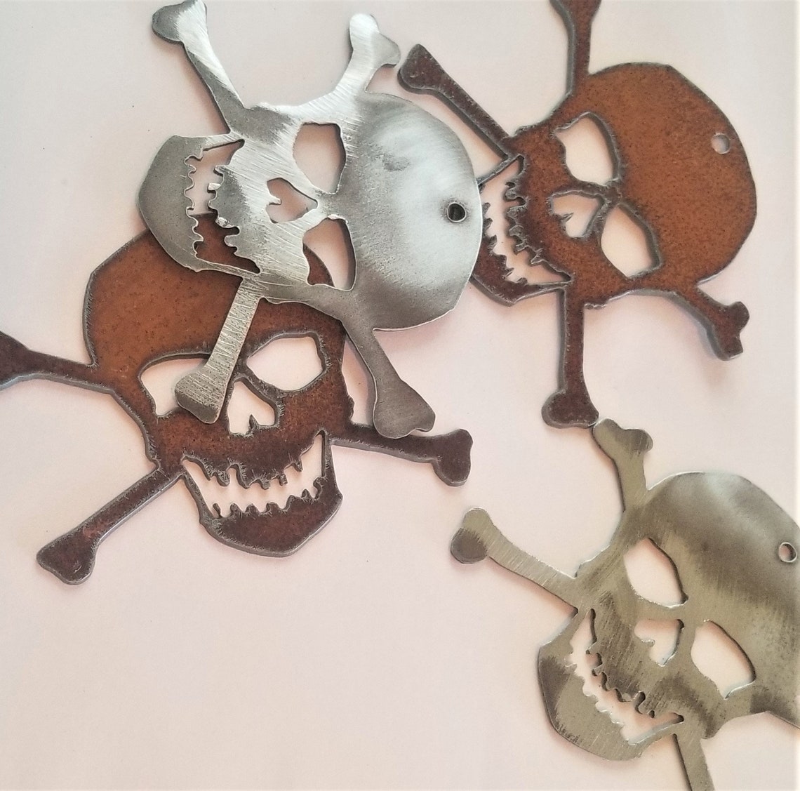 Rustic Recycled Steel Skull Metal Skull Decor Custom Steel Skull and ...
