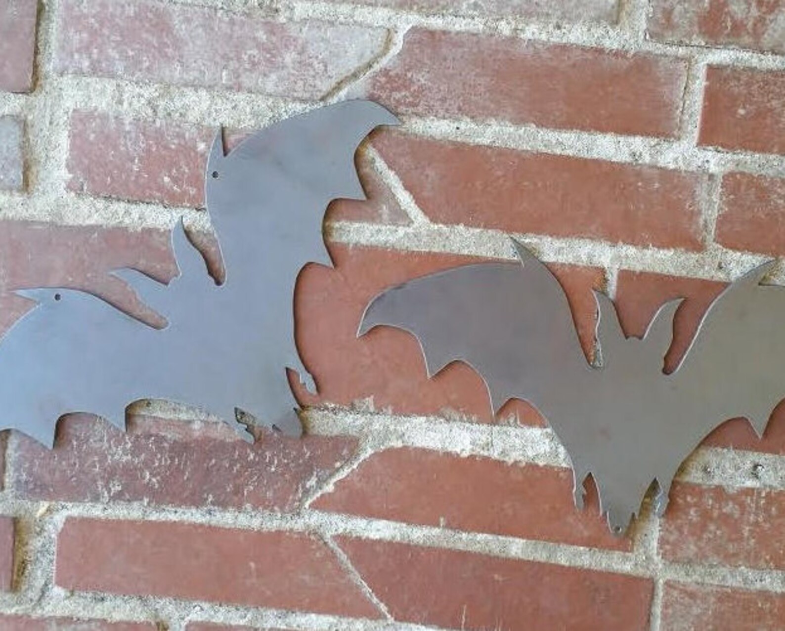 Rustic Bat in Flight Large Gothic Vampire Bat Recycled Steel - Etsy