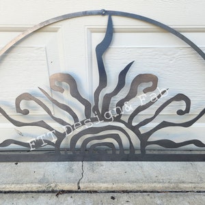 Rising Sun Outdoor Recycled Steel Art Metal Custom Sign - Etsy