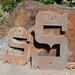 CUSTOM Metal Letters Western Rustic Steel Numbers Symbols 8 Inch Tall ...