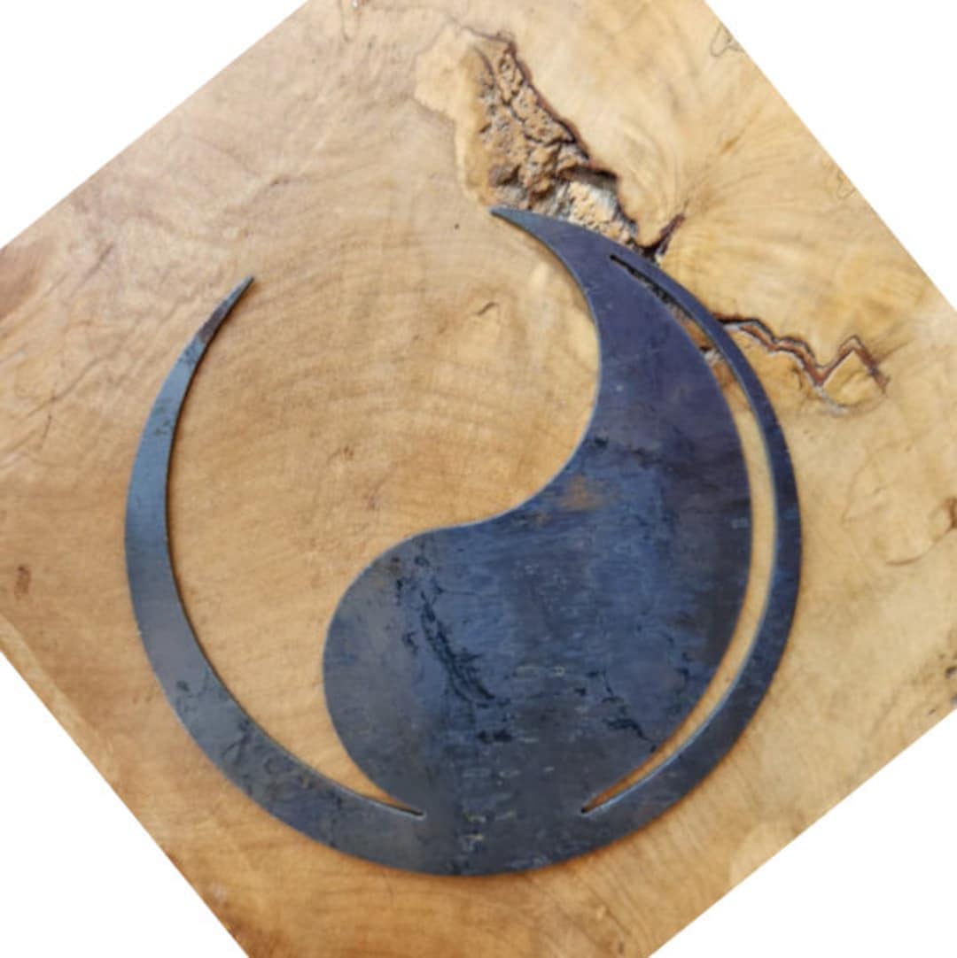 Modern Yin Yang Recycled Steel - Etsy