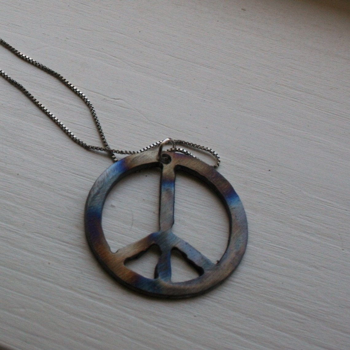 Recycled Steel Iridescent Colored Peace Sign Wall Decor Metal - Etsy