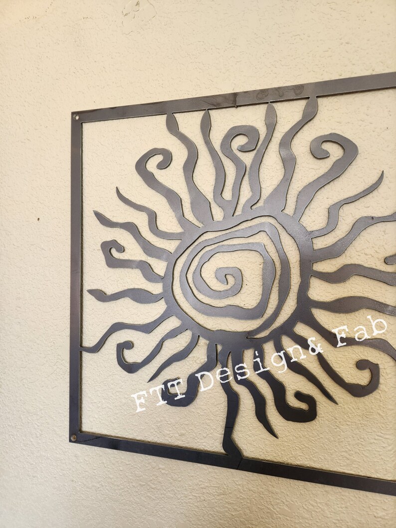 Rustic Sun Indoor/outdoor Wall Decor 30 Framed Sun - Etsy