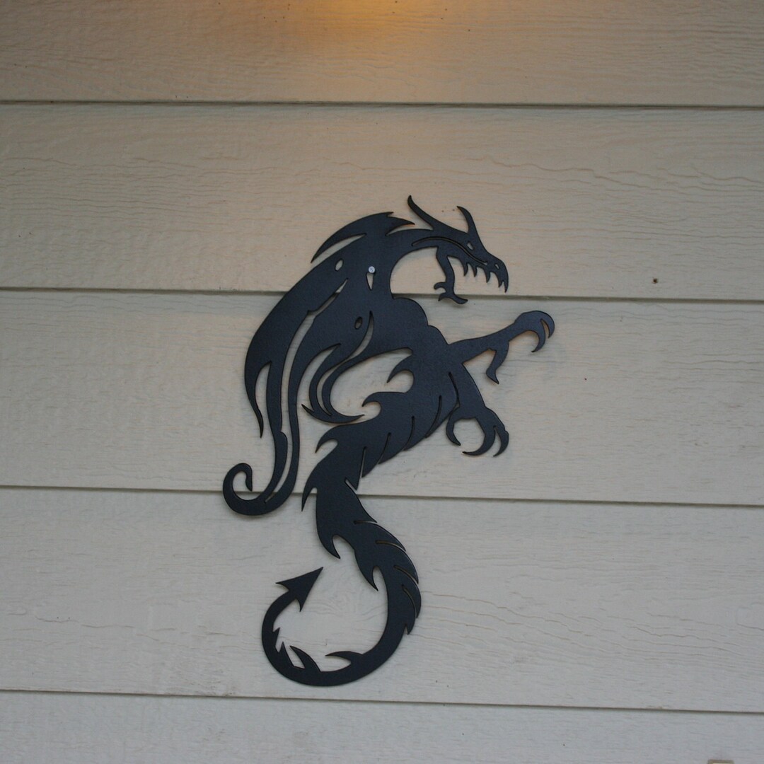 Custom Dragon Metal Medieval Dragon Recycled Steel Rustic Dragon - Etsy