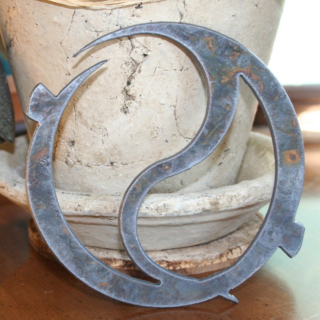 Rustic Yin Yang Custom Zen Metal Recycled Steel Yoga Spiritual - Etsy