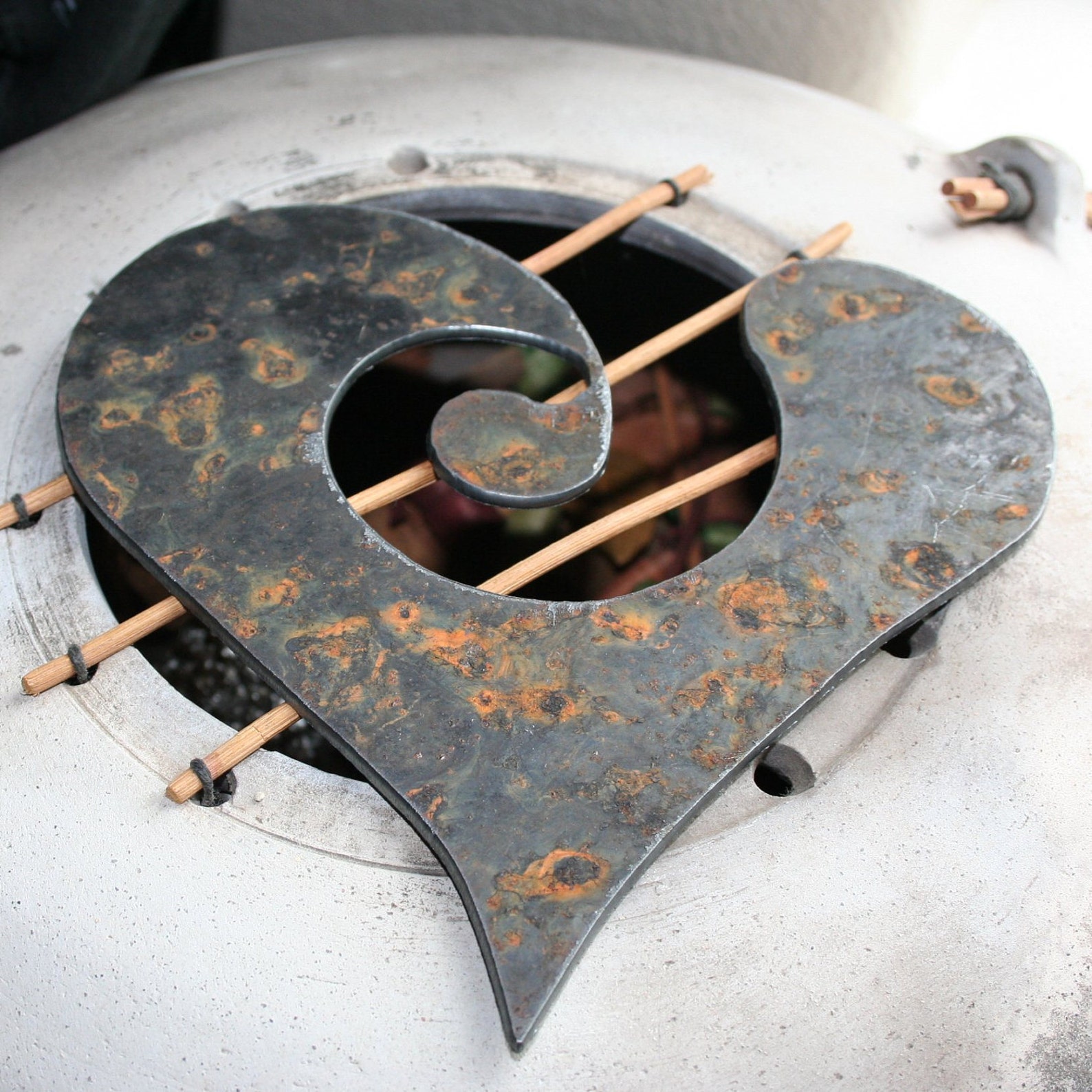 Spiral Rustic Love Recycled Steel Custom Heart Rusty Heart - Etsy