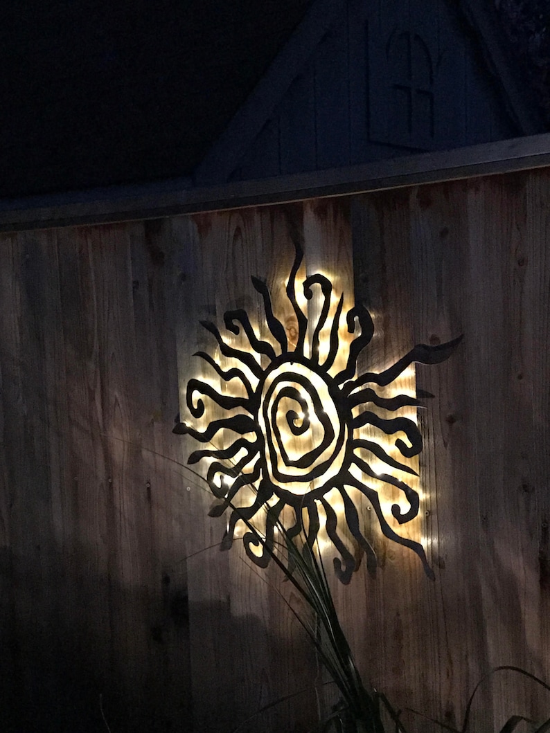 Rustic Sun Wall Decor 16" Recycled Steel Custom Sun Metal SUN ORIGINAL ...